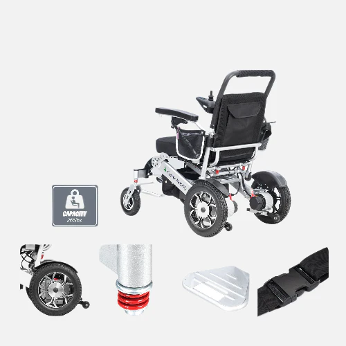 Remote Folding Lightweight Electric Wheelchair 330lbs - USA EBikes Store